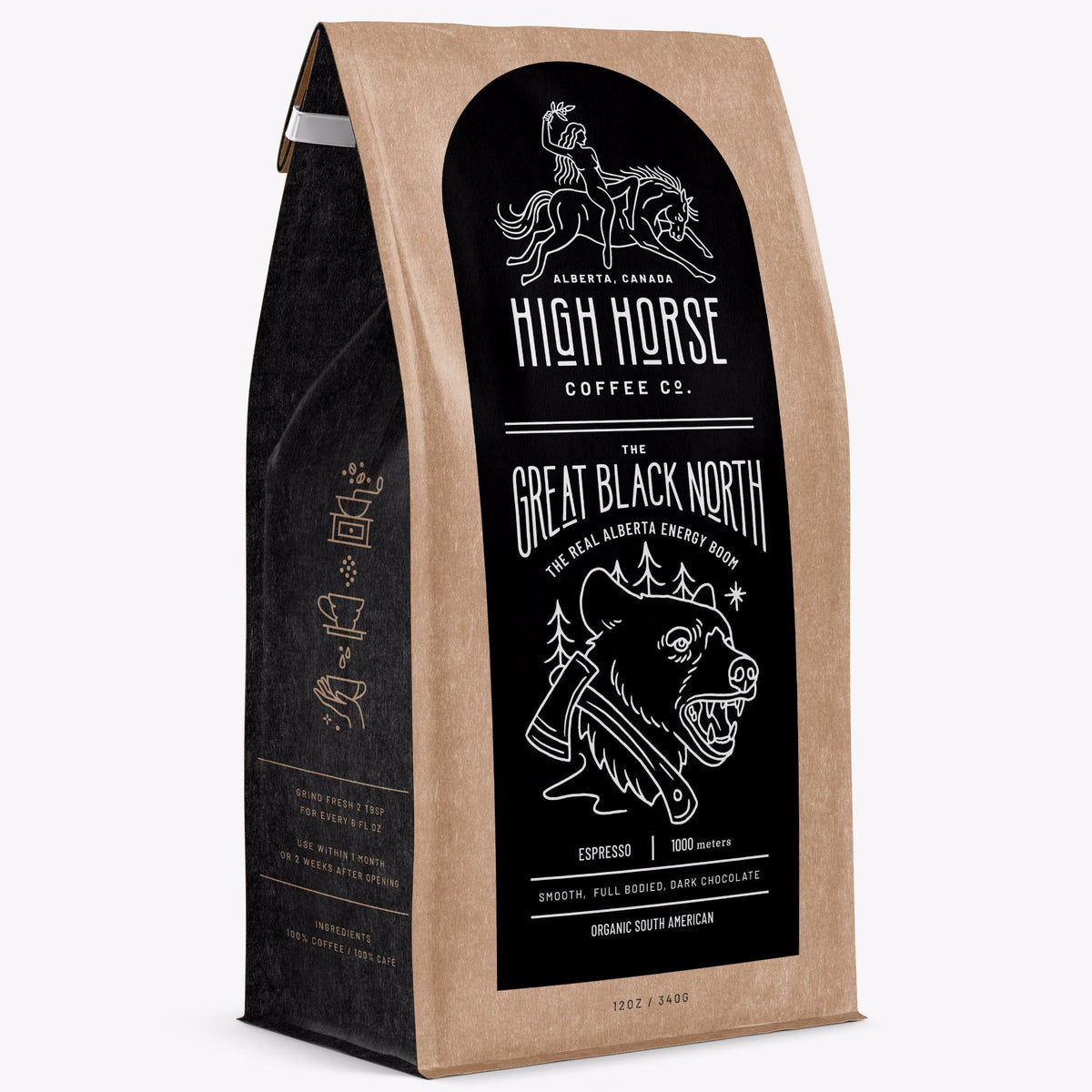 The Great Black North - Espresso Roast Coffee - High Horse Coffee Company